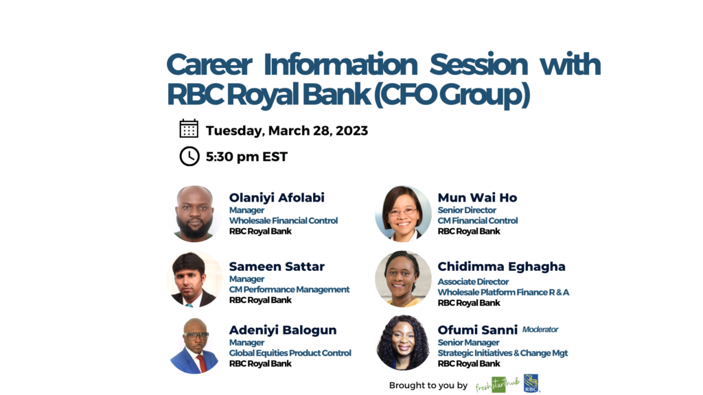 Career Information Session with RBC Royal Bank - Fresh Start Hub